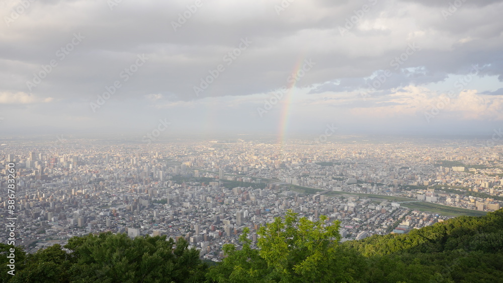 Mount Moiwa is a landmark peak with a cable car to the summit, known ...