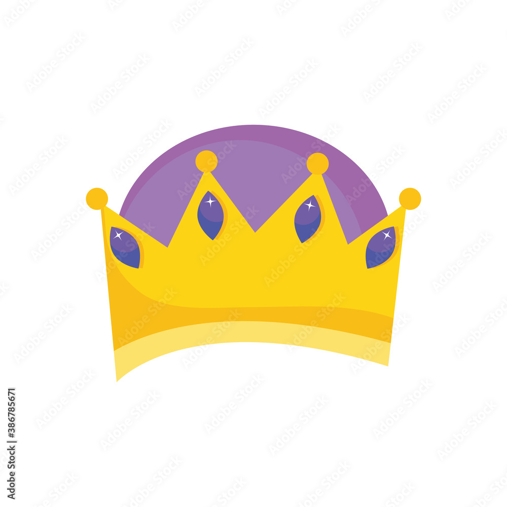 cartoon gold crown monarchy heraldic icon Stock Vector | Adobe Stock