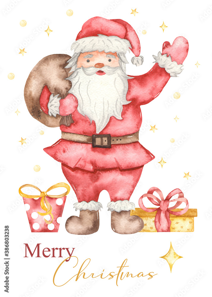 Vintage Santa Claus Line And Wash Easy Watercolor Step By, 50% OFF