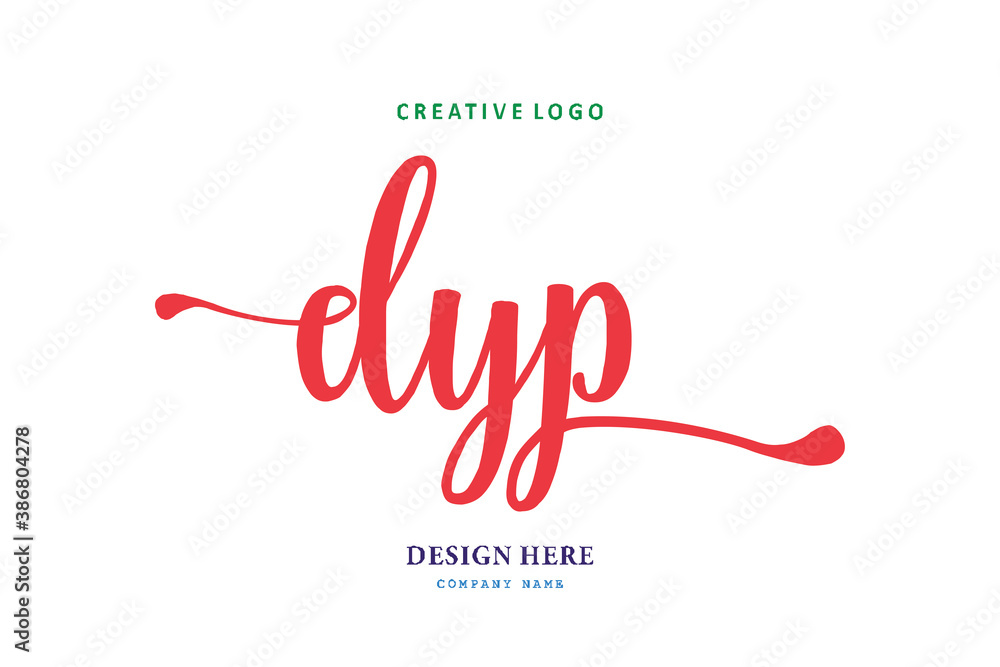 Vecteur Stock logo composition of the letter DYP is simple, easy to ...