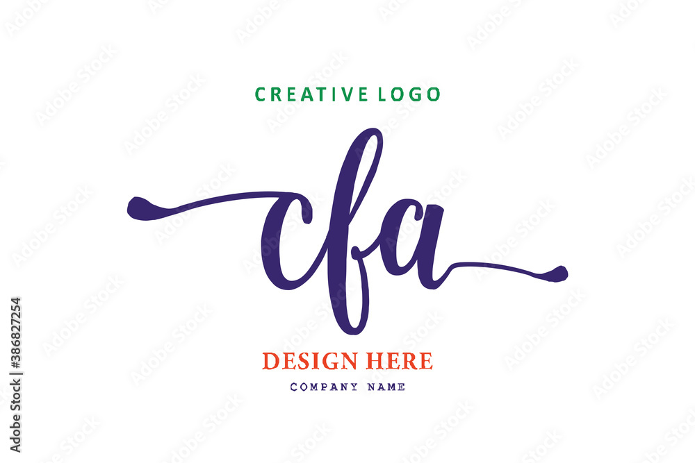 logo composition of the letter CFA is simple, easy to understand and ...