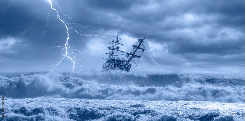 Storm Sea Background
