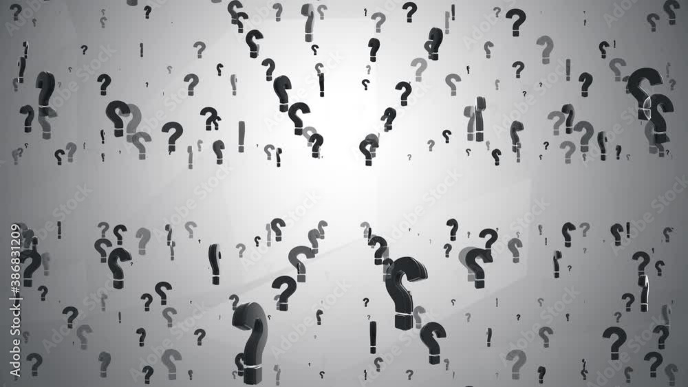 Abstract animation of question marks symbols icon Loop Background. 4K ...