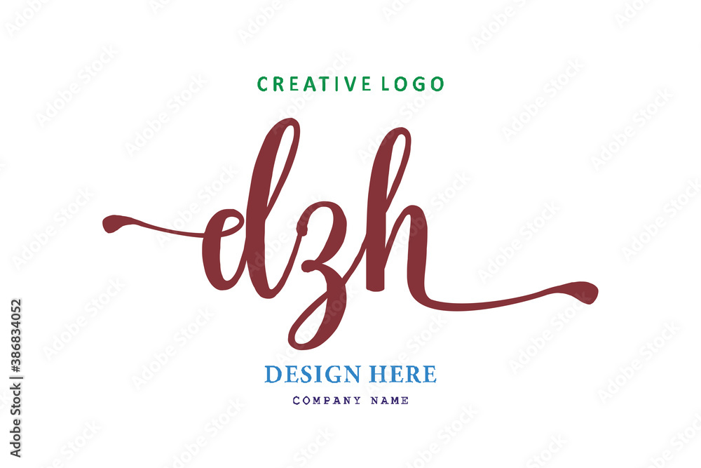 logo composition of the letter DZH is simple, easy to understand and ...