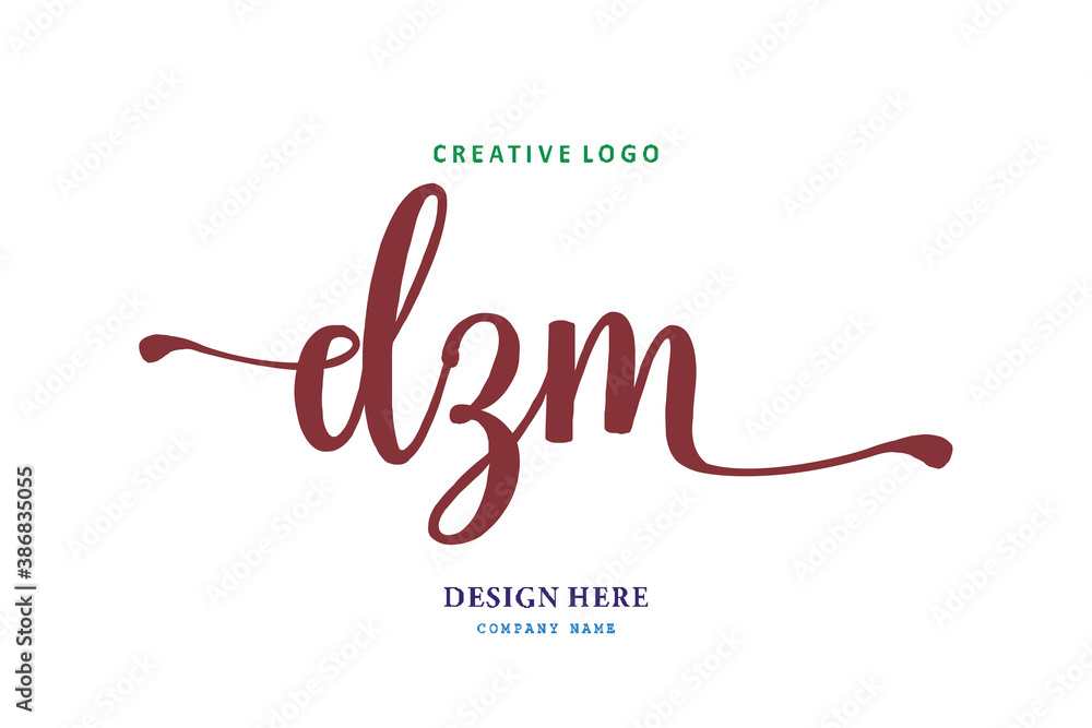 logo composition of the letter DZM is simple, easy to understand and ...