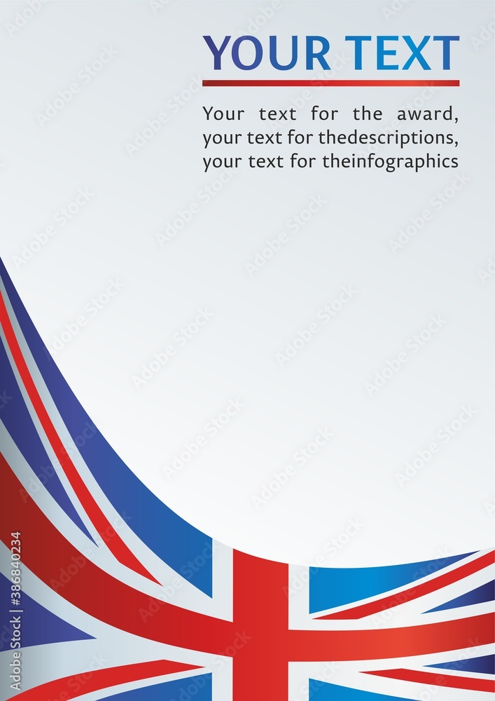 Flag of the United Kingdom, template for the award, an official ...