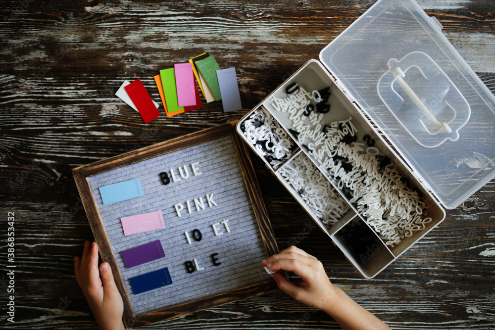 Learning color in English, homemade tutorials. kids learn colors, write ...