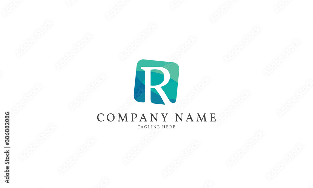letter R modern square logo template Stock Vector | Adobe Stock