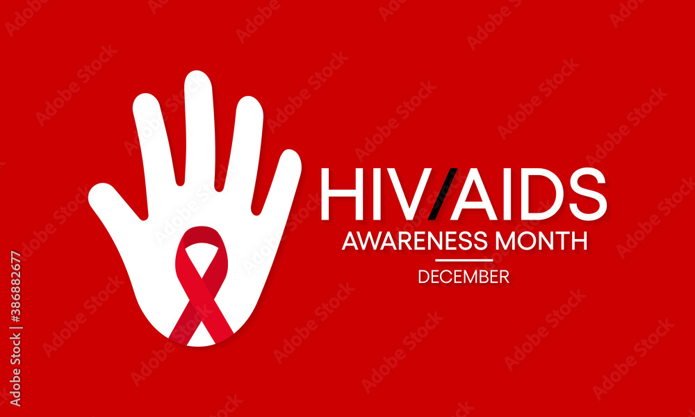 Vector illustration on the theme of HIV AIDS awareness month observed ...