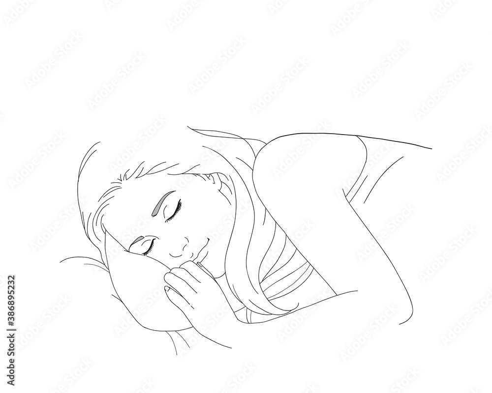 Vector hand drawn graphic illustration. Sexy pretty posing person ...