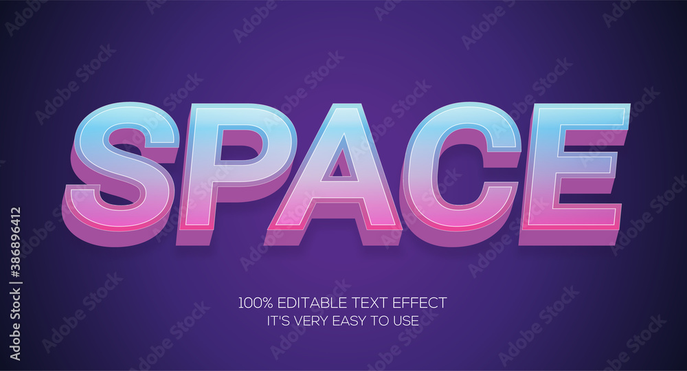 Space editable stylish text effect, Realistic 3d blood text effect ...