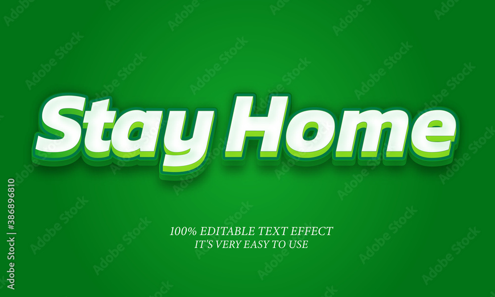 Stay Home editable stylish text effect, Realistic 3d blood text effect ...