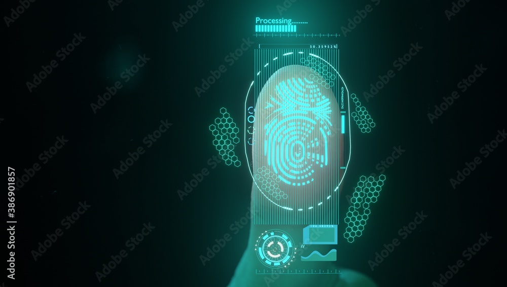 Fingerprint scan provides security access with biometrics ...