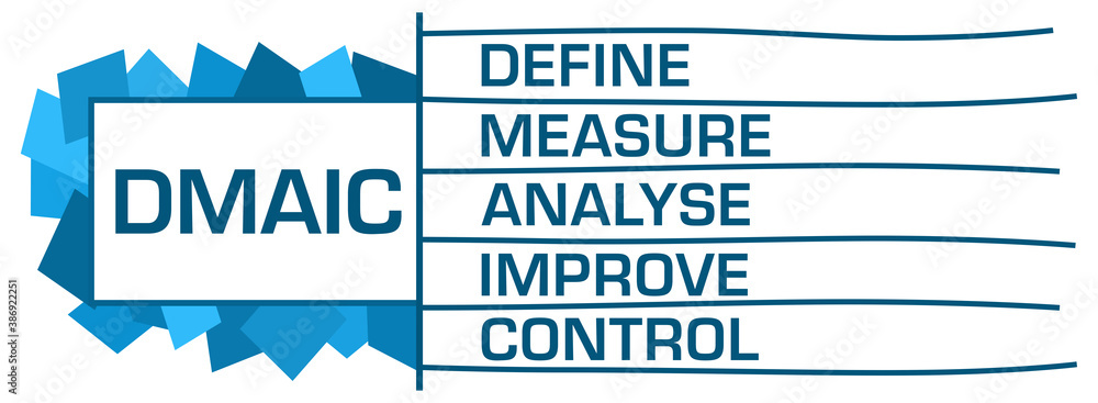 DMAIC - Define Measure Analyse Improve Control Blue Abstract Shapes ...