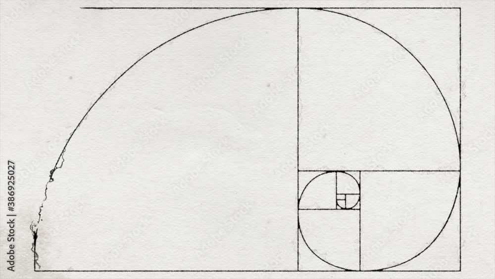Golden Ratio On Old Vintage Ink Paper Background Animation/ 4k ...