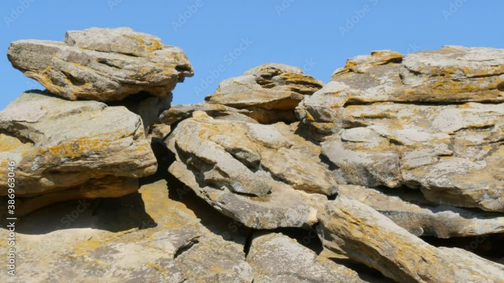 Huge boulders of the world famous monument and sacred place of ancient ...