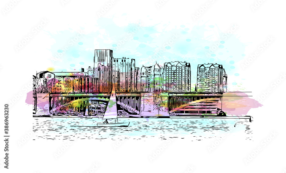 Building view with landmark of Boston is the capital and most populous ...