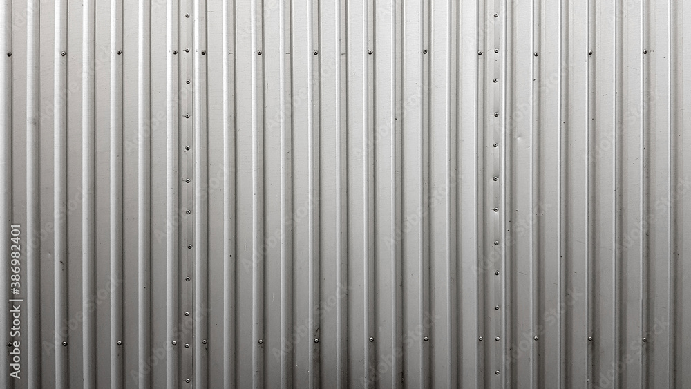 Corrugated sheet vertical metal texture background with rivets Stock ...