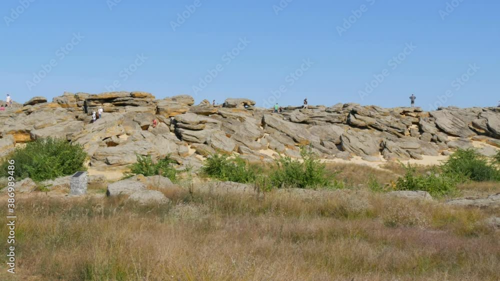 Huge boulders of the world famous monument and sacred place of ancient ...