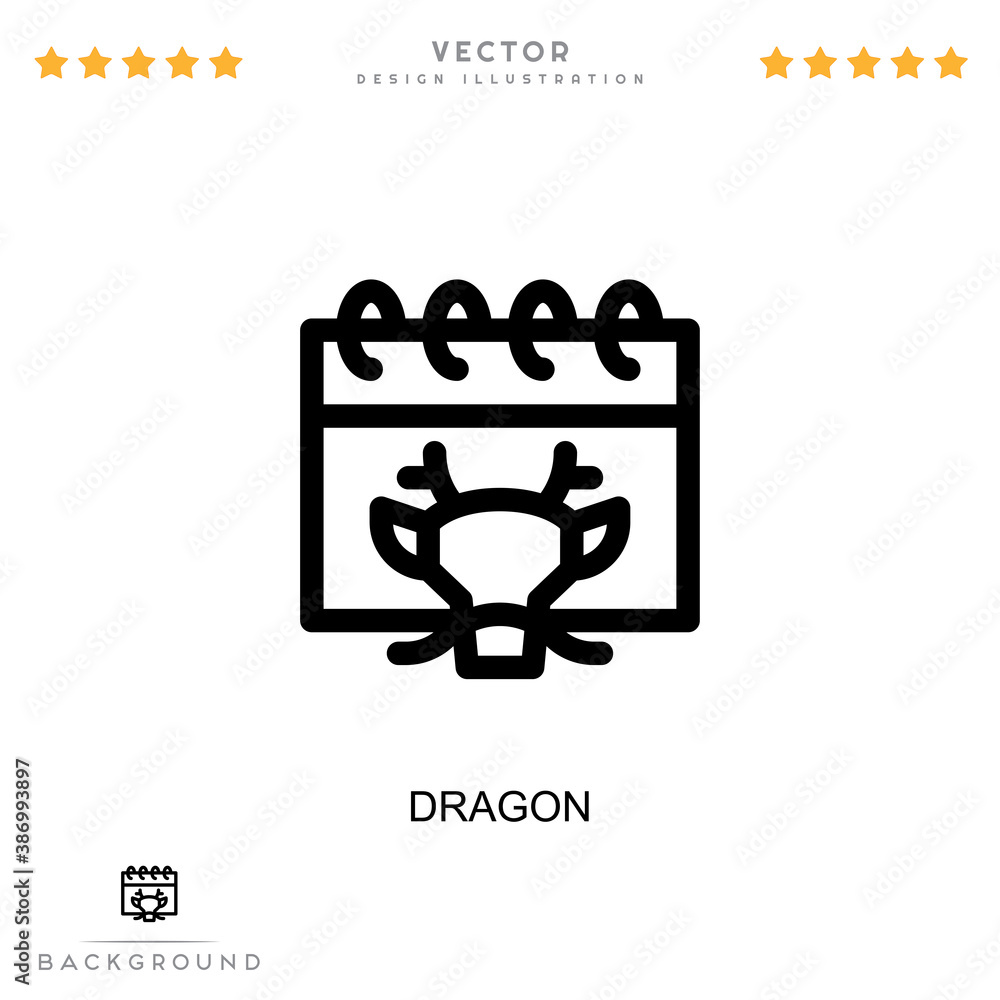 Dragon icon. Simple element from digital disruption collection. Line ...