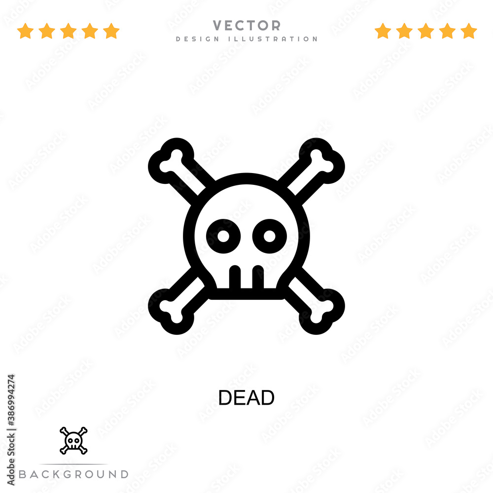 Dead icon. Simple element from digital disruption collection. Line Dead ...