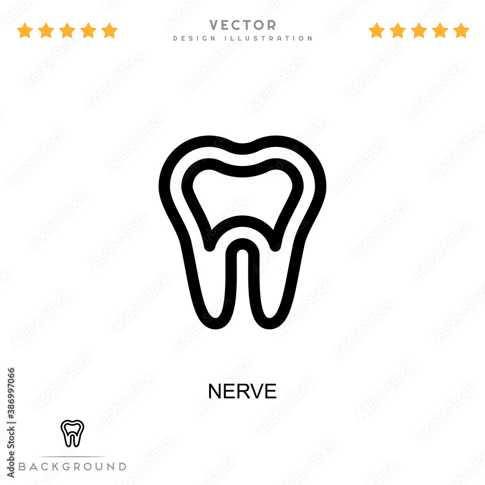 Nerve icon. Simple element from digital disruption collection. Line ...