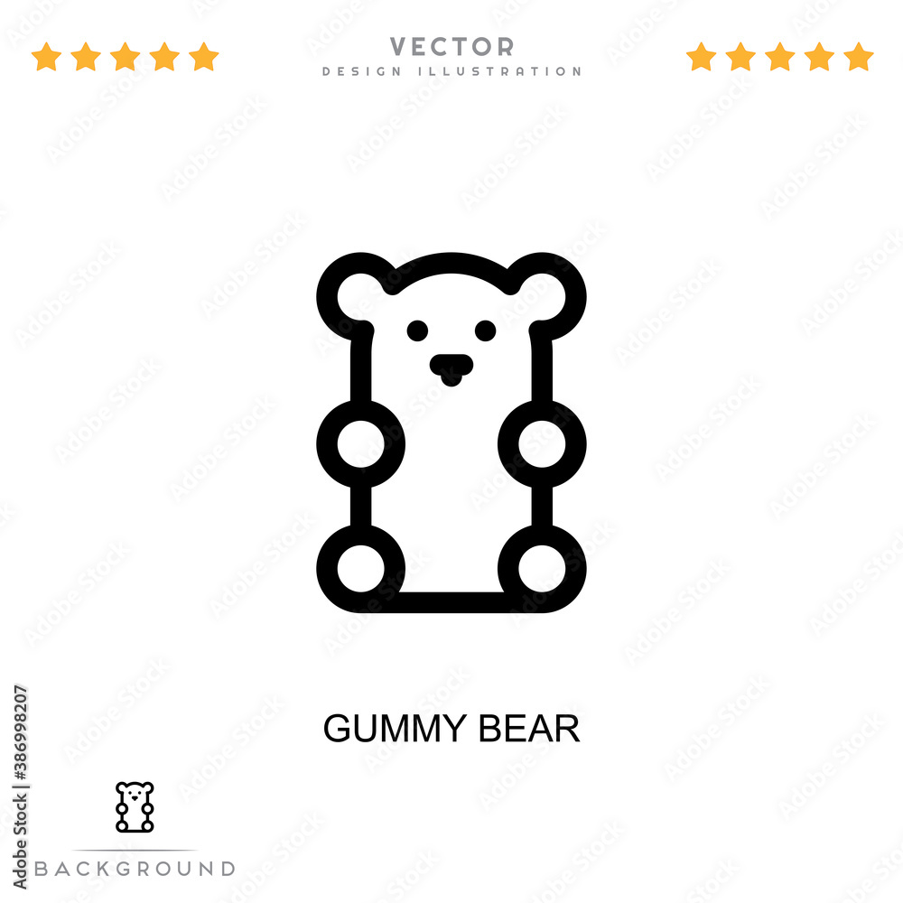 Gummy bear icon. Simple element from digital disruption collection ...