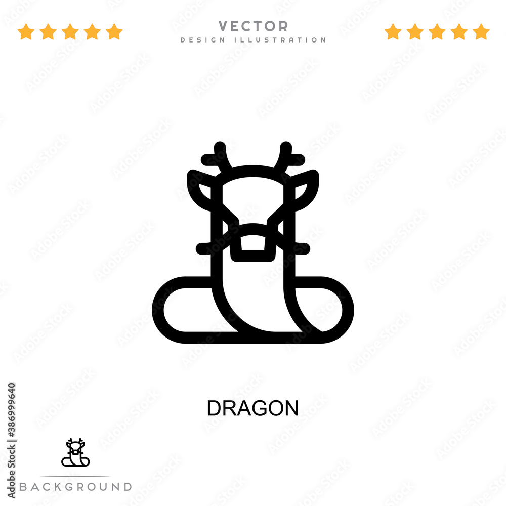 Dragon icon. Simple element from digital disruption collection. Line ...