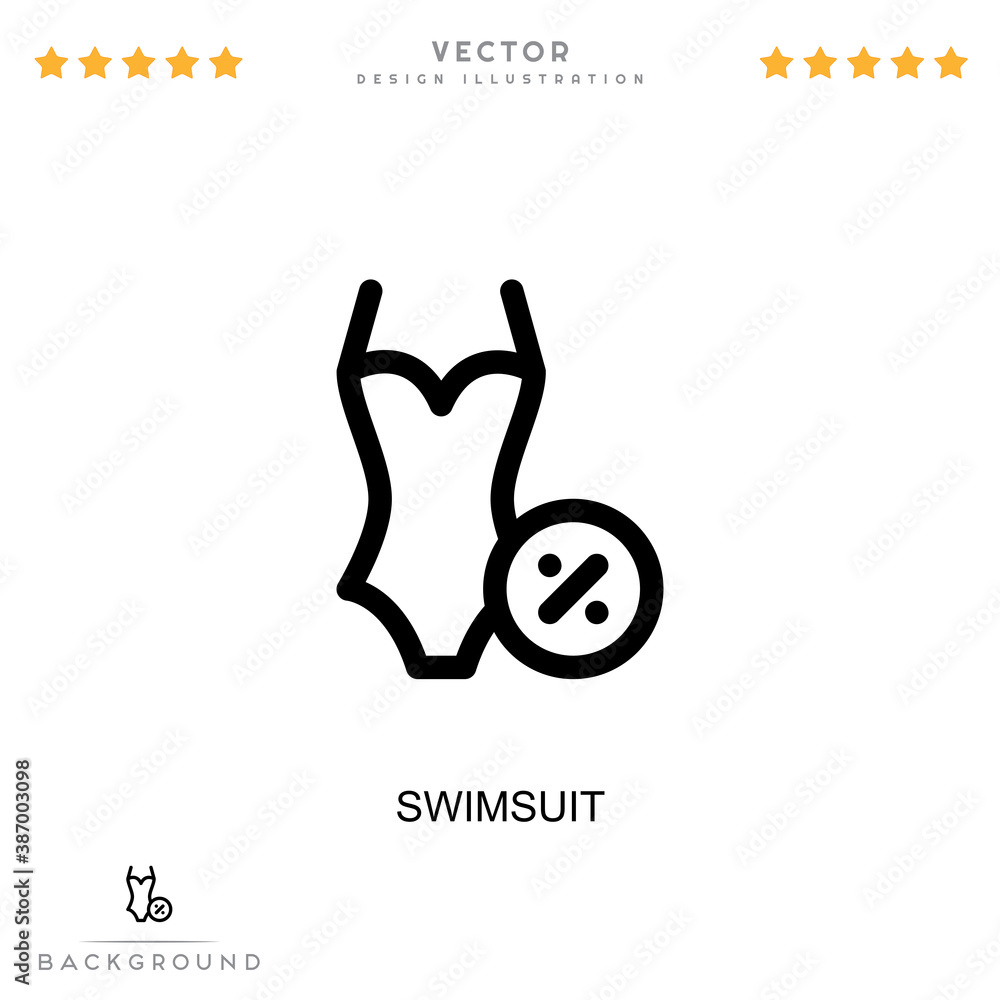 Swimsuit icon. Simple element from digital disruption collection. Line ...