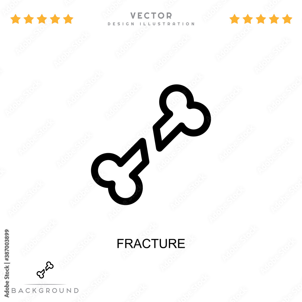 Fracture icon. Simple element from digital disruption collection. Line ...