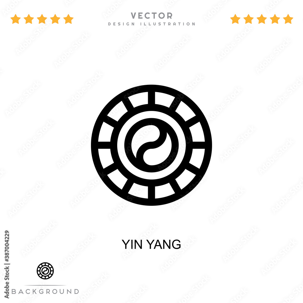 Vetor de Yin yang icon. Simple element from digital disruption ...