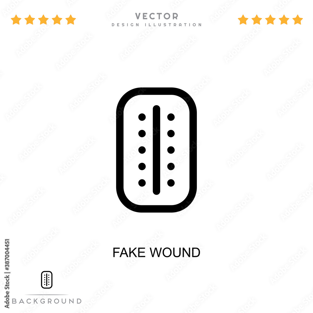 Fake wound icon. Simple element from digital disruption collection ...