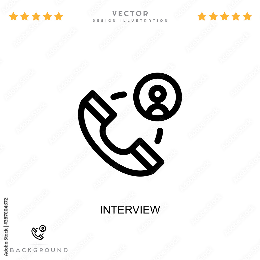 Interview icon. Simple element from digital disruption collection. Line ...