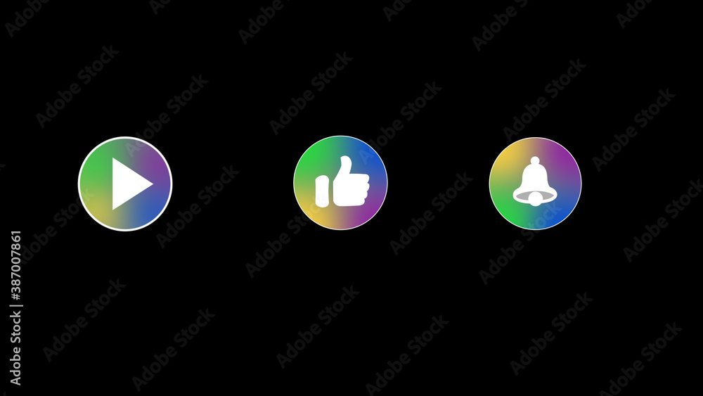 Youtube Gradient Social Media Motion Graphics Stock Template | Adobe Stock
