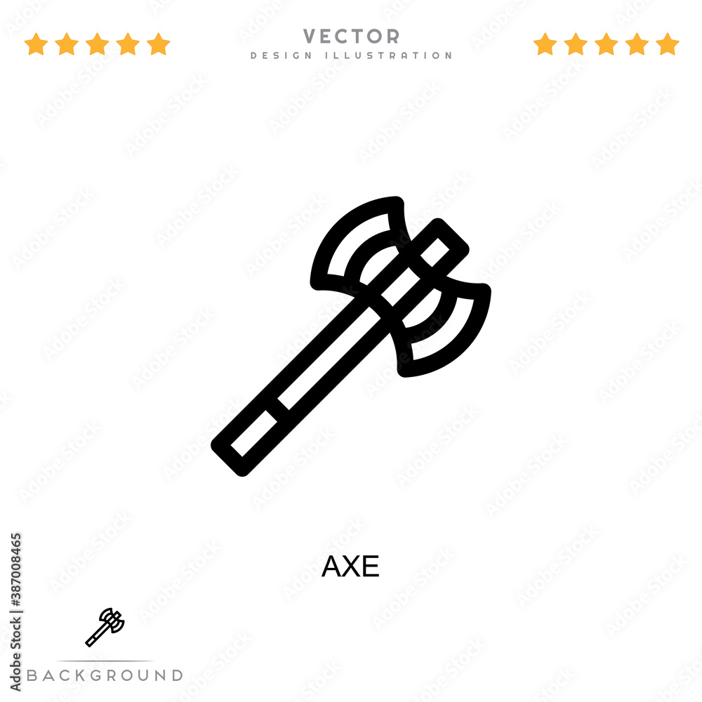 Axe icon. Simple element from digital disruption collection. Line Axe ...