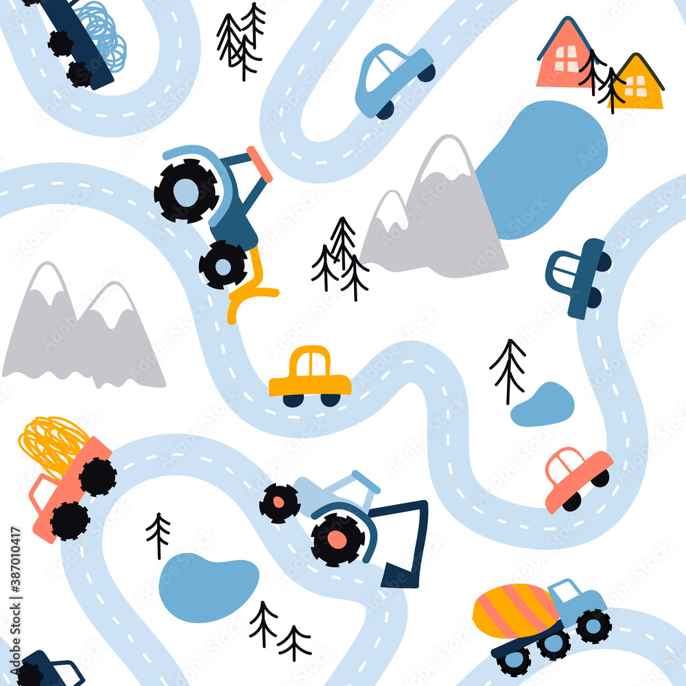 Kids Road Map Clipart