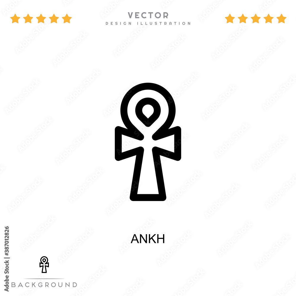 Ankh icon. Simple element from digital disruption collection. Line Ankh ...