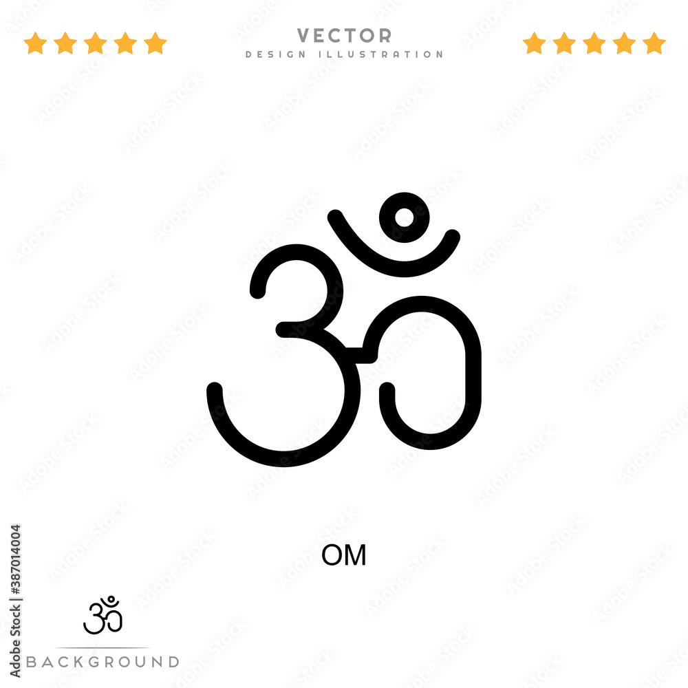 Om icon. Simple element from digital disruption collection. Line Om ...