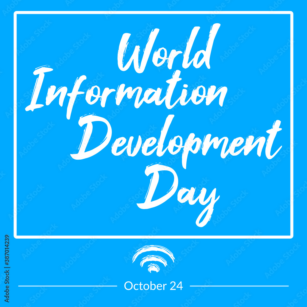 World Information Development Day awareness poster or banner design for ...