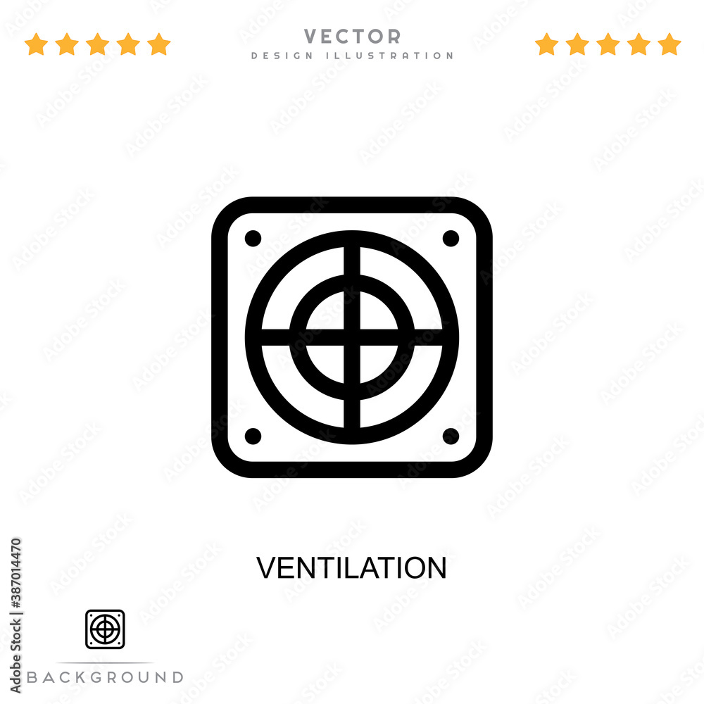 Ventilation icon. Simple element from digital disruption collection ...