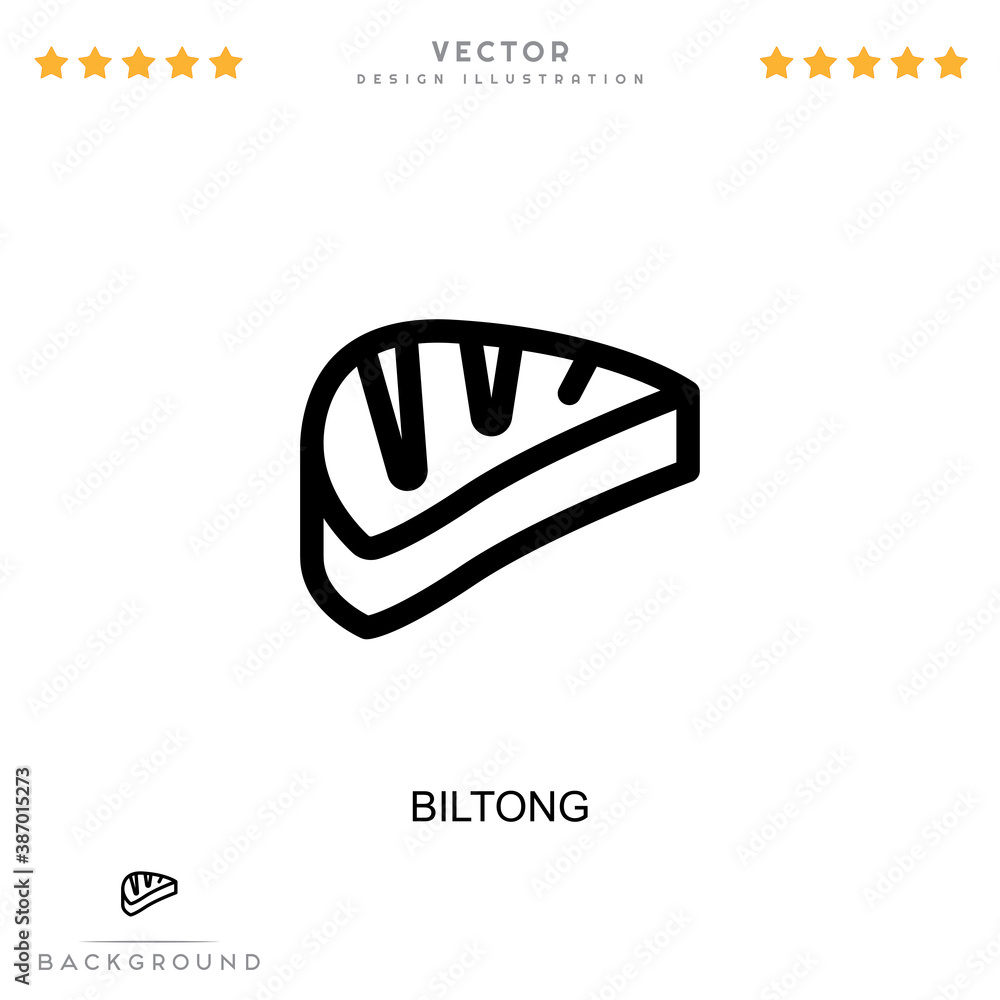 Biltong icon. Simple element from digital disruption collection. Line ...