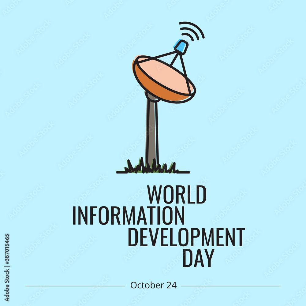 World Information Development Day awareness poster or banner design for ...