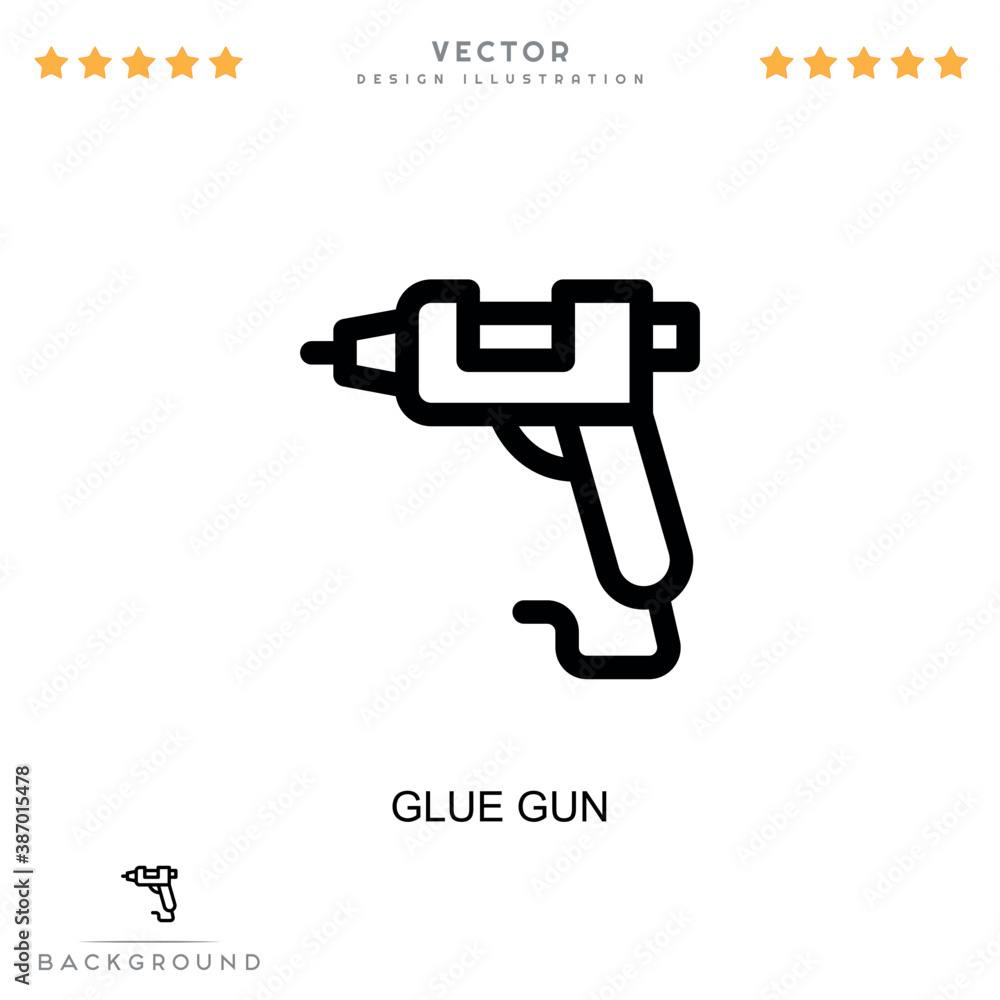 Glue gun icon. Simple element from digital disruption collection. Line ...