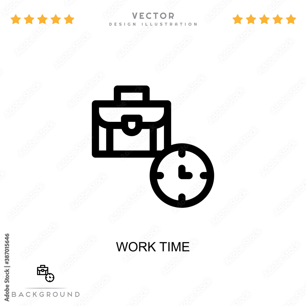 Work time icon. Simple element from digital disruption collection. Line ...