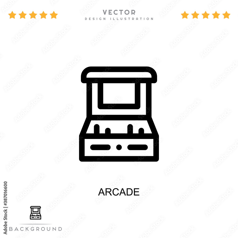Arcade icon. Simple element from digital disruption collection. Line ...