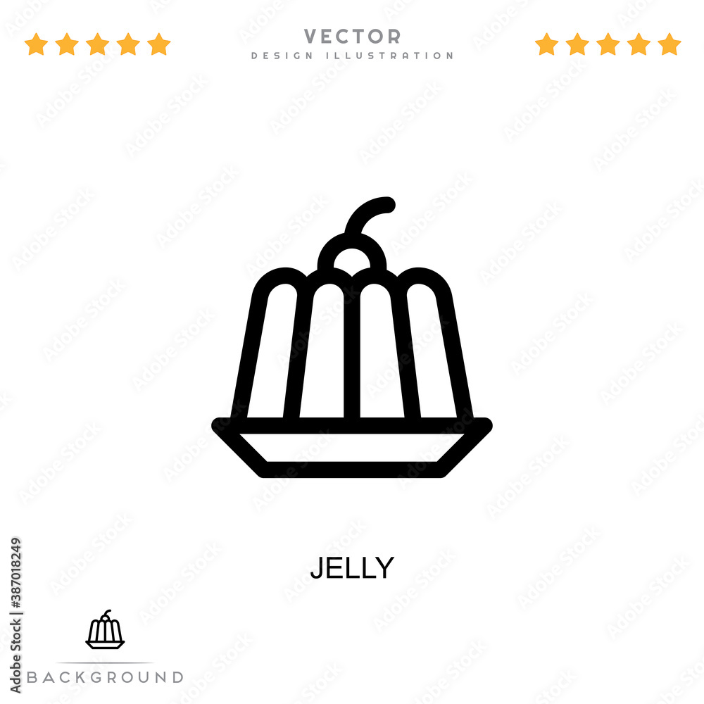 Jelly icon. Simple element from digital disruption collection. Line ...