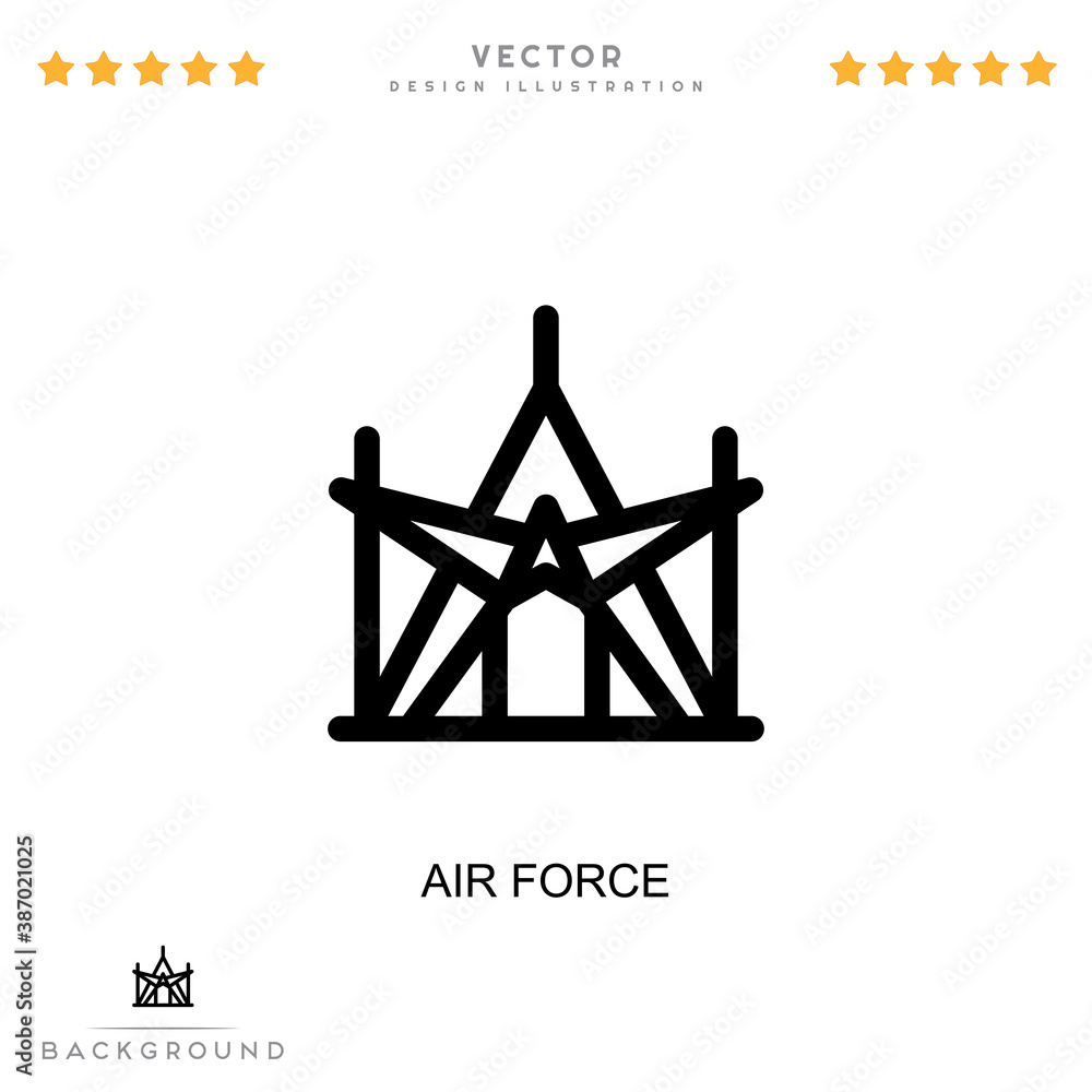 Air force icon. Simple element from digital disruption collection. Line ...