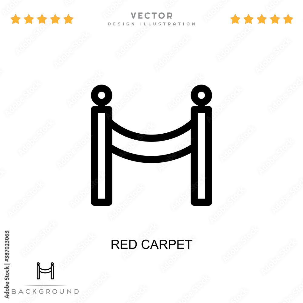 Red carpet icon. Simple element from digital disruption collection ...