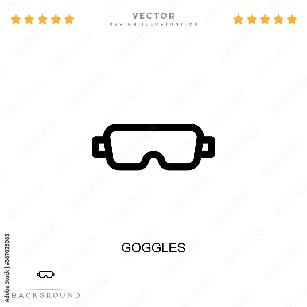 Goggles icon. Simple element from digital disruption collection. Line ...