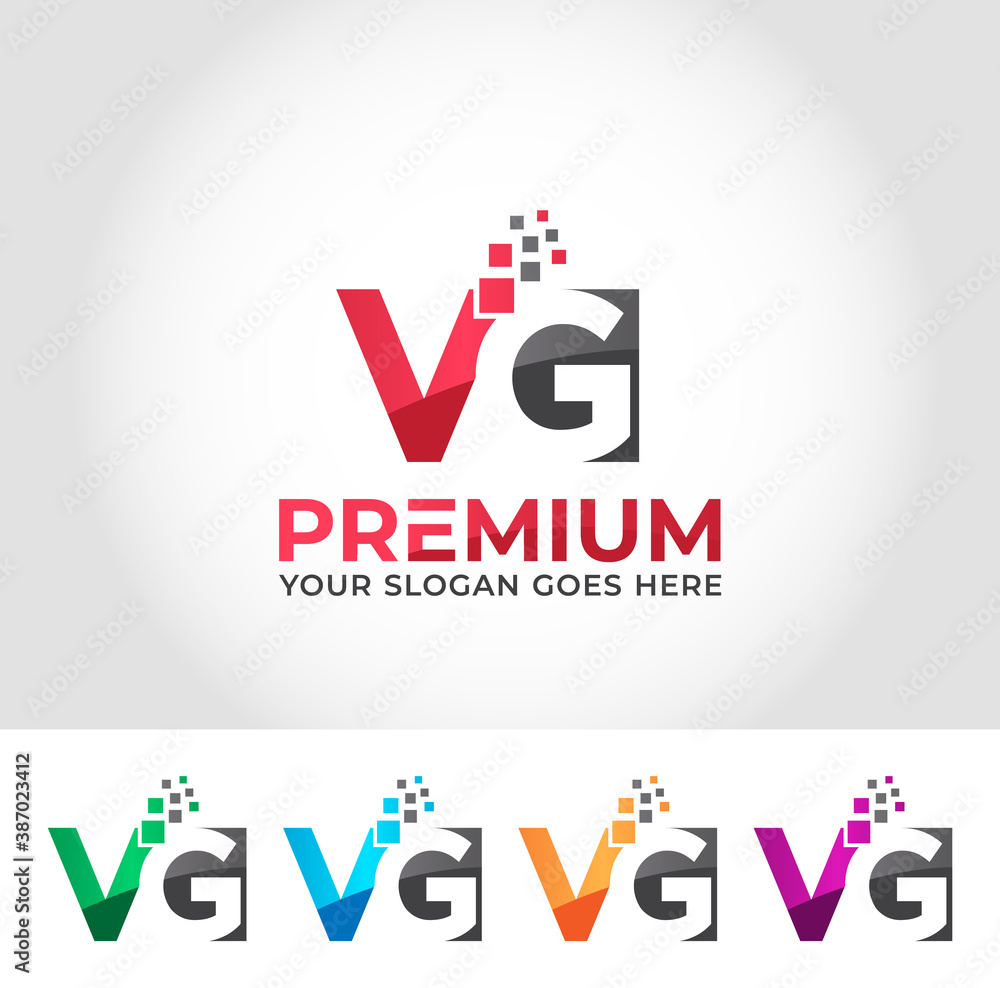 VG Alphabet Modern Logo Design Concept Stock Vector | Adobe Stock